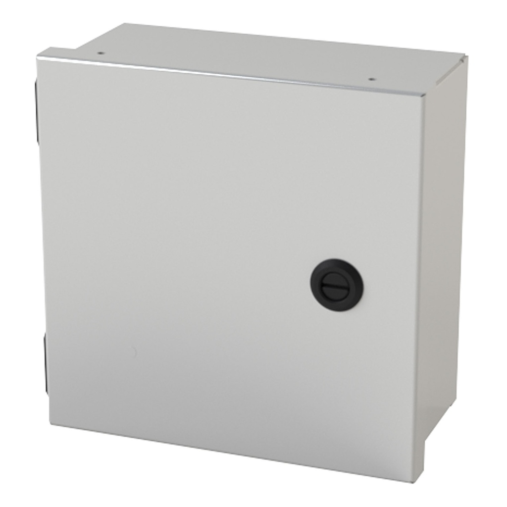NEMA 1 Enclosure, Wallmount, 8" H x 8" W x 4" D, Carbon S ...